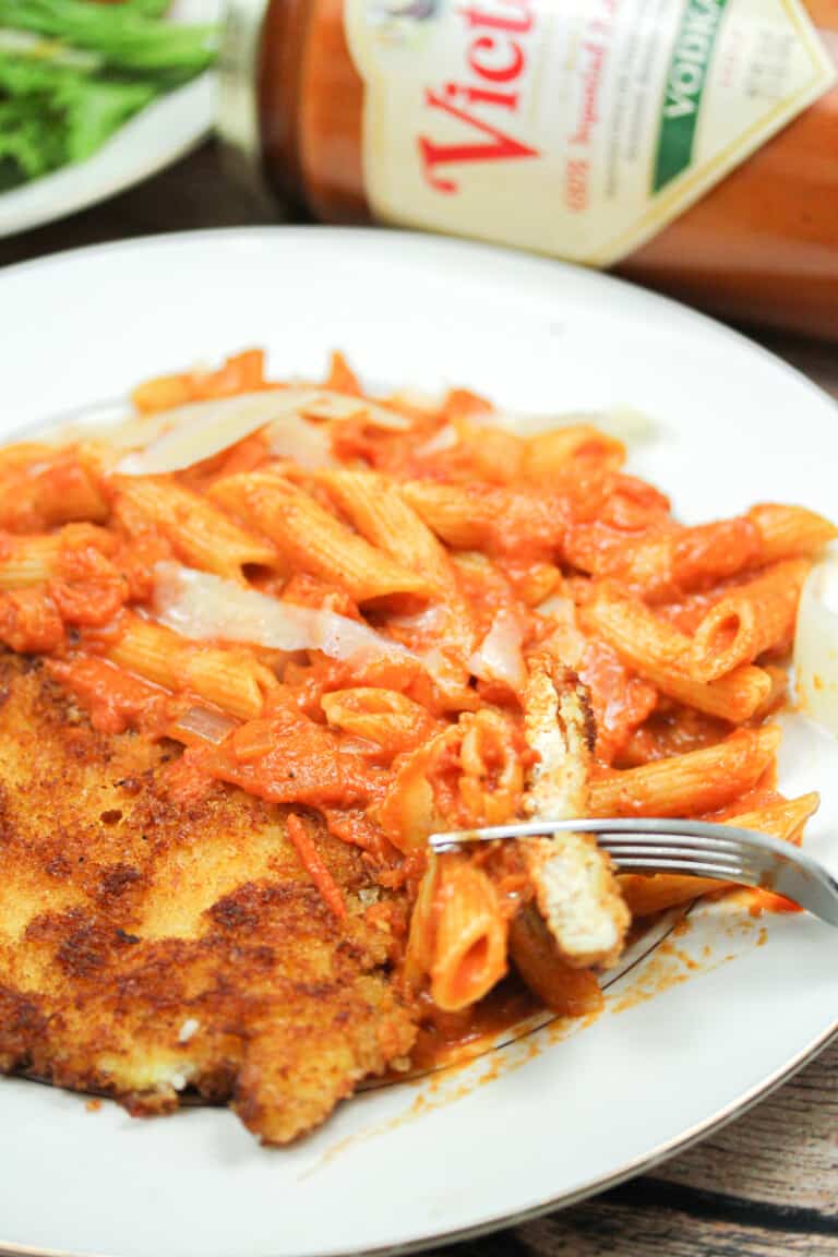 Penne Alla Vodka With Crispy Chicken – Bun Bo Bae