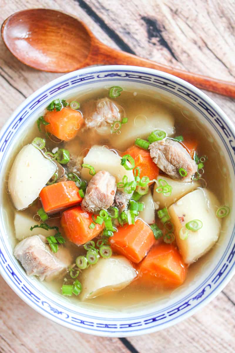 Crock Pot Pork Spare Rib Soup With Potatoes and Carrots (Canh Sườn ...