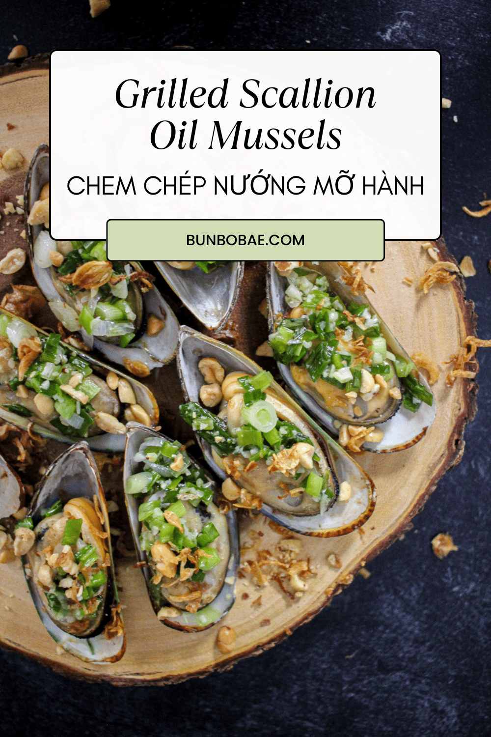 Vietnamese Grilled Scallion Oil Mussels (Chem Chép Nướng Mỡ Hành) – Bun ...